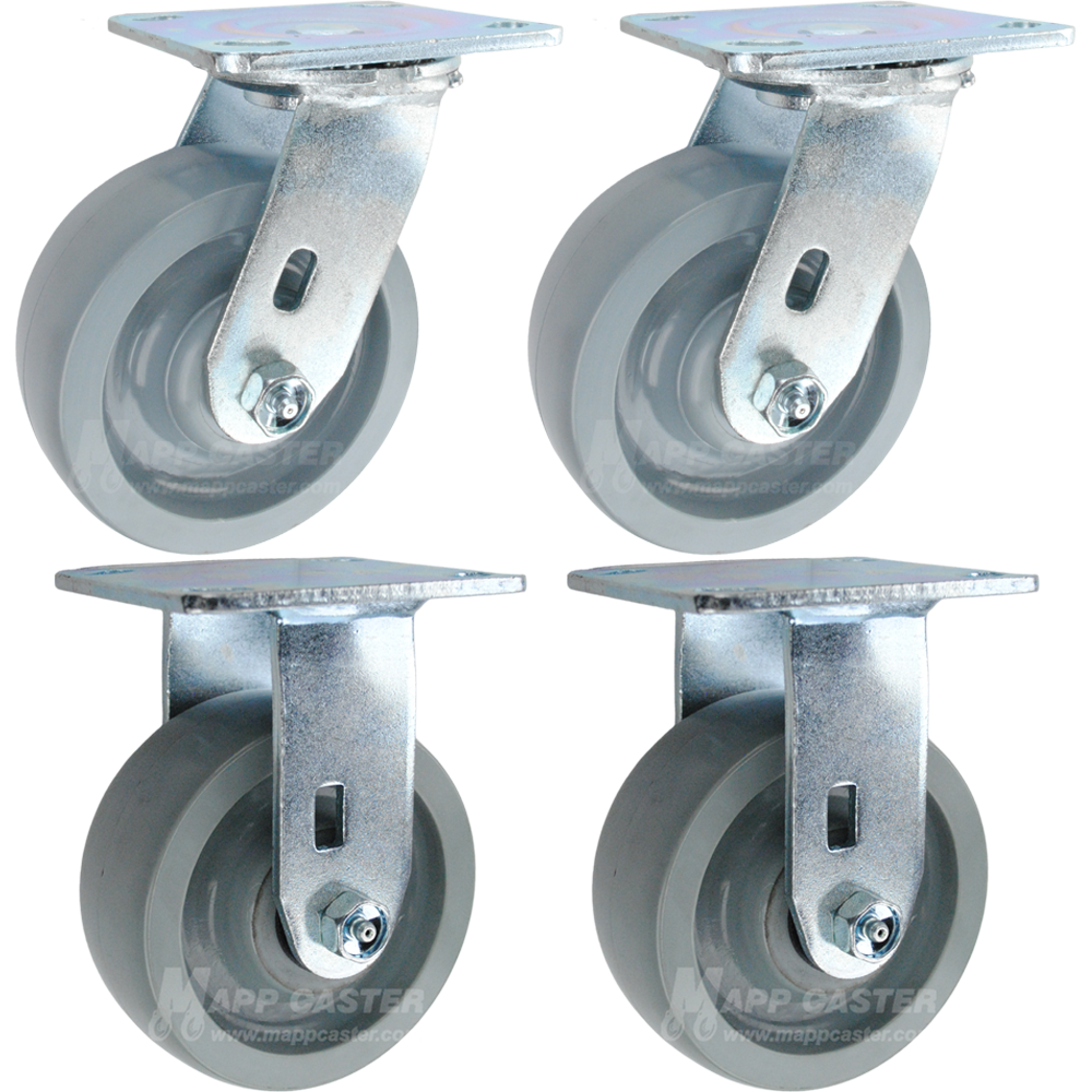 5" Tyson Chicken Flash Freezing Cart Casters, Set of 4 - 4,000 Lbs Cap ...