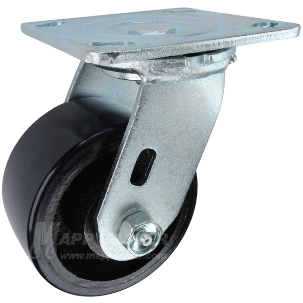 Dark Blue Polyurethane on Iron Casters - Better Performance (Medium-Du ...