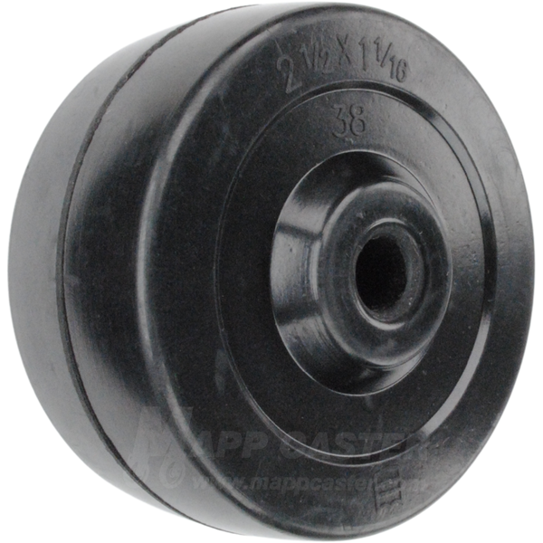 2-1/2" x 1-1/8" Soft Rubber Wheel - 100 Lbs Capacity - Mapp Caster