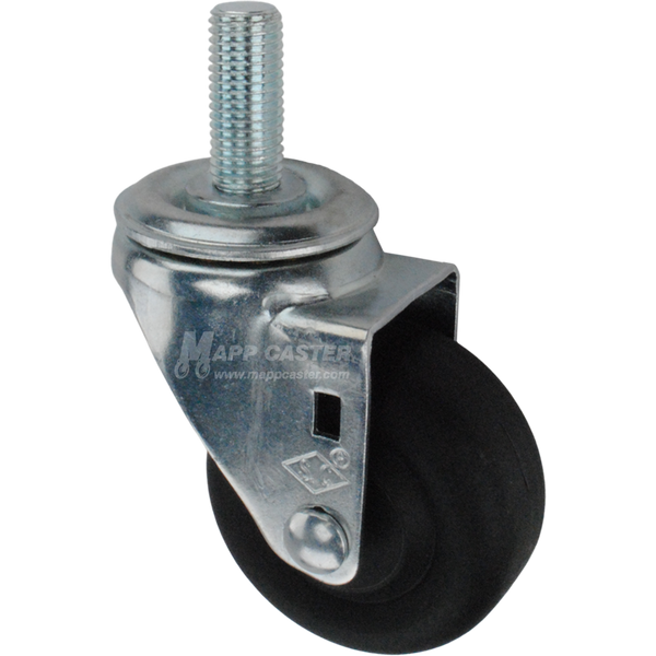 3" Nylon High Temp Swivel Caster, 16mm Threaded Stem, 350 Lbs Load ...