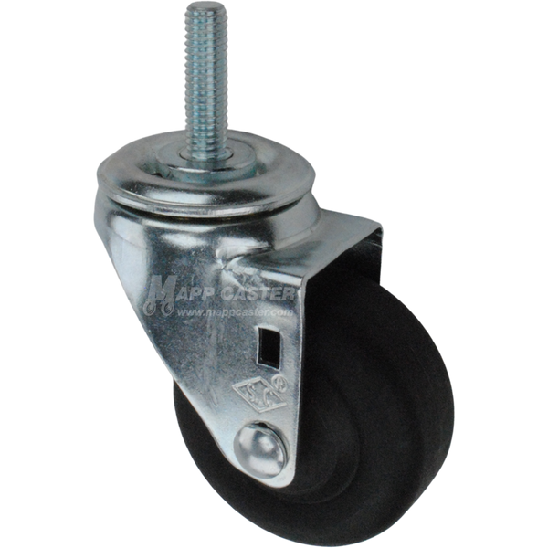 3" Nylon High Temp Wheel Swivel Caster w/ 7/16-14 Stem - 350 Lbs Load ...