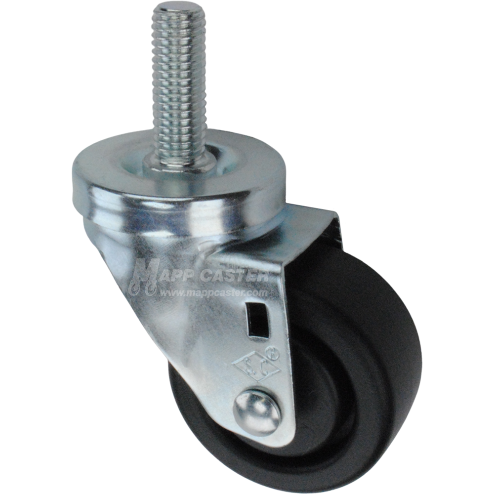 3" Heavy Duty Plastic Wheel Caster w/ 5/8"-11 Stem, 300 Lbs Capacity ...