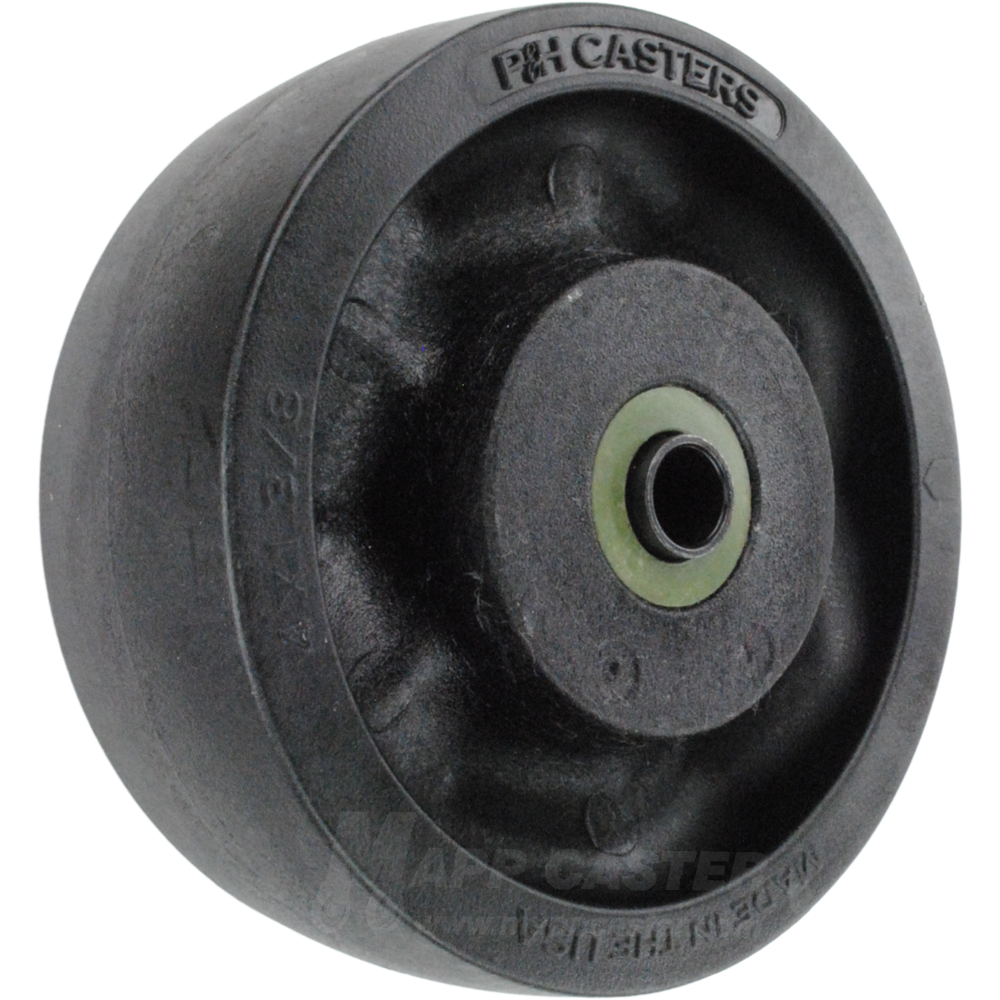 4" x 1-3/8" High Temperature Glass Filled Nylon Wheel w/ Ball Bearings ...