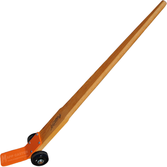 6' Long Pry Bar with 5" x 2" Cast Iron Wheels & 7" Nose - Mapp Caster