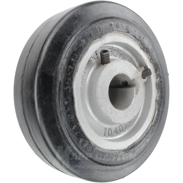 5" x 1-1/2" Rubber on Iron Keyed Wheel - 225 Lbs Capacity - Mapp Caster