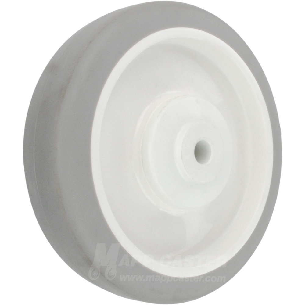5" x 1-1/4" High Temp Thermoplastic Elastomer Wheel w/ Ball Bearings ...