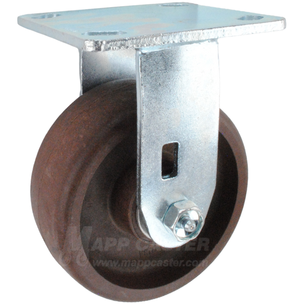 5" x 2" High Temp Nylon Roller Bearing Wheel Rigid Caster - 1,000 Lbs ...