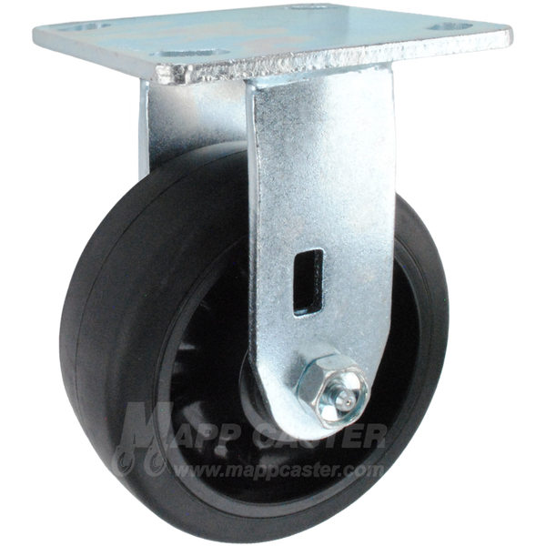 5" x 2" Rubber on Nylon Wheel Dumpster Caster Kit w/ Caster Pads - Mapp ...