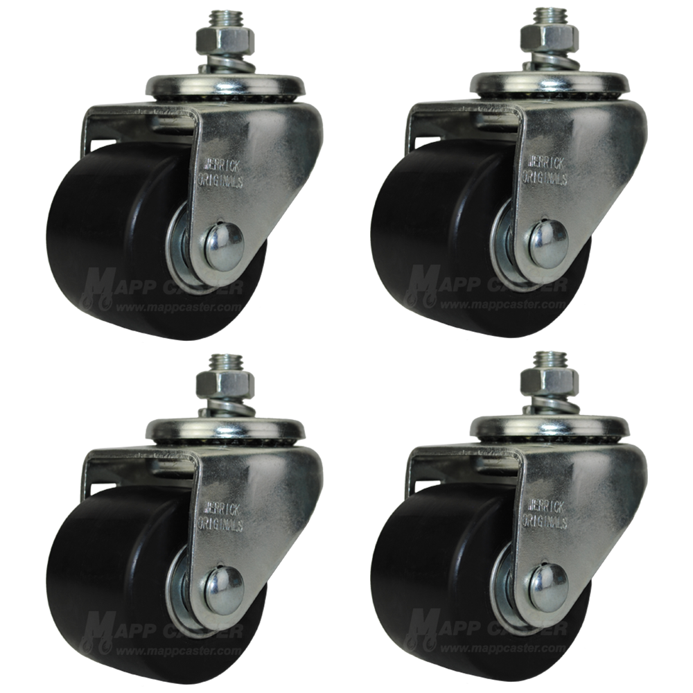 Auto Dolly Replacement Caster Kit - Heavy Duty 2-1/2" Low Profile Wheel ...