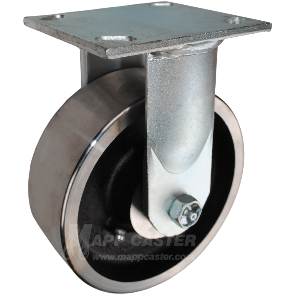 Heavy Duty Steel Casters | 6" x 2" Forged Steel Rigid Caster - Mapp Caster