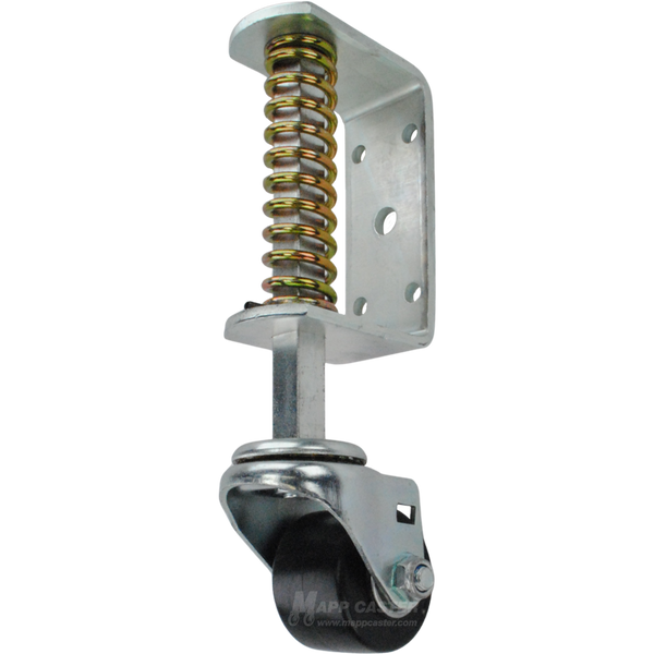 Spring Loaded Gate Caster Bracket USA Made| 2.5" Wheel - 200 Lb Cap ...