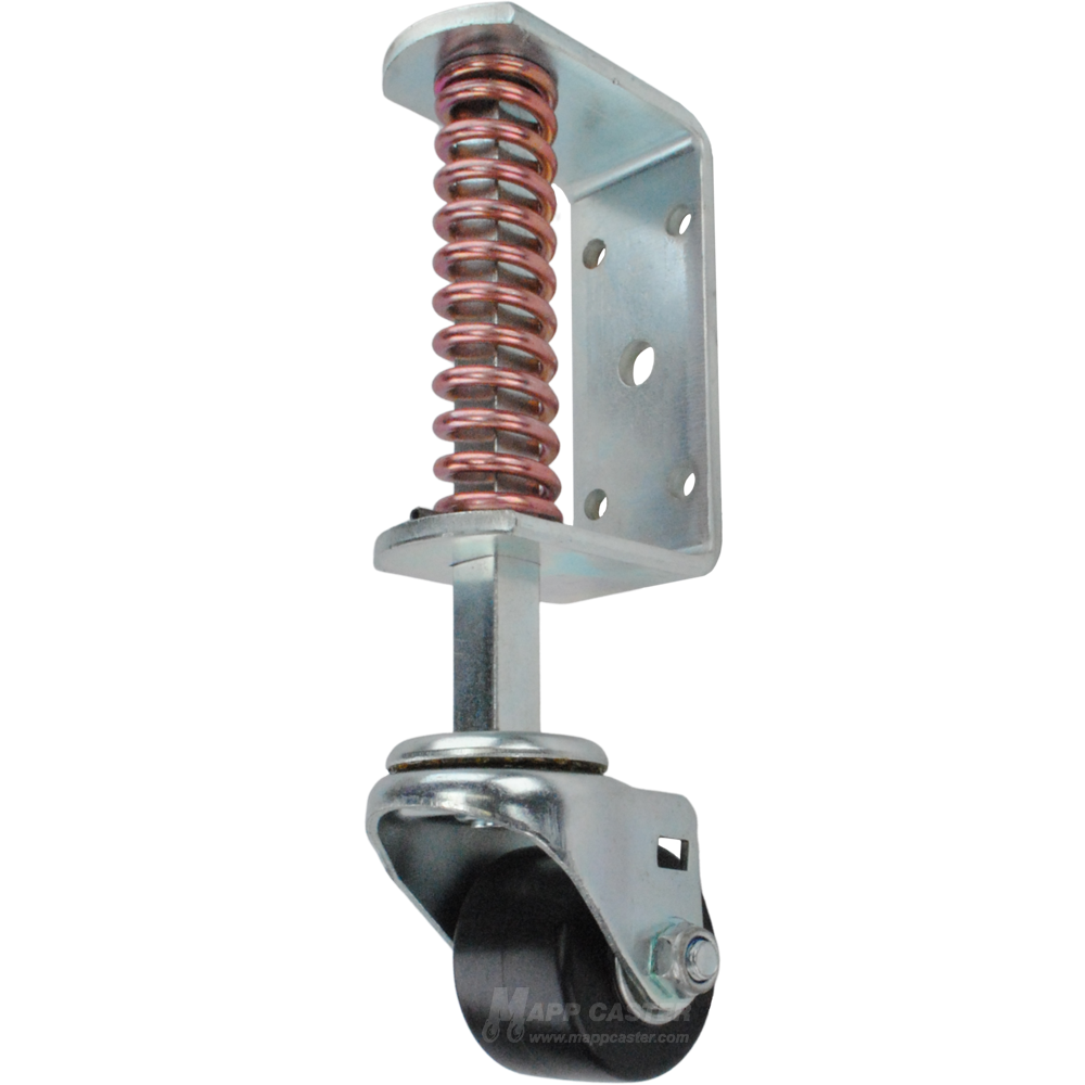 Spring Loaded Gate Caster Bracket USA Made| 2.5" Wheel - 300 Lb Cap ...