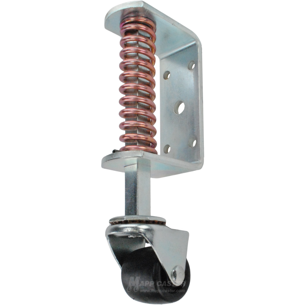 Spring Loaded Gate Caster Bracket USA Made with 2" Wheel - 300 Lb Cap ...