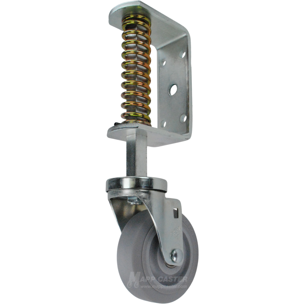Spring Loaded Gate Bracket USA Made | 4" Thermo Plastic Rubber Wheel ...