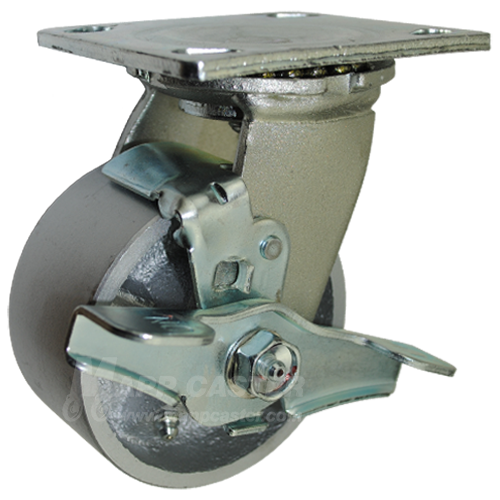 4" x 2" Heavy Duty Steel BBQ Pit Casters, 3600 lbs Total Capacity ...