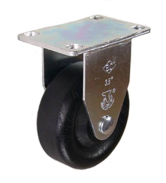 3-1/2" x 1-3/8" High Temp Nylon Wheel Rigid Caster - 350 Lbs Capacity ...